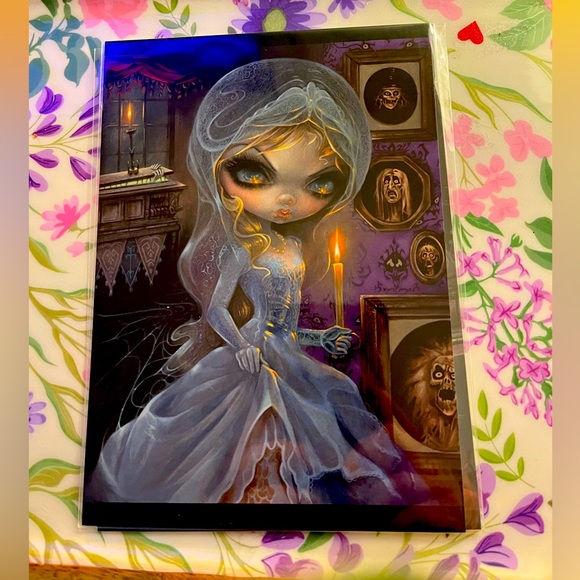 Disney | Art | 224 Disney Parks Haunted Mansion Bride 5x7 Postcard ...